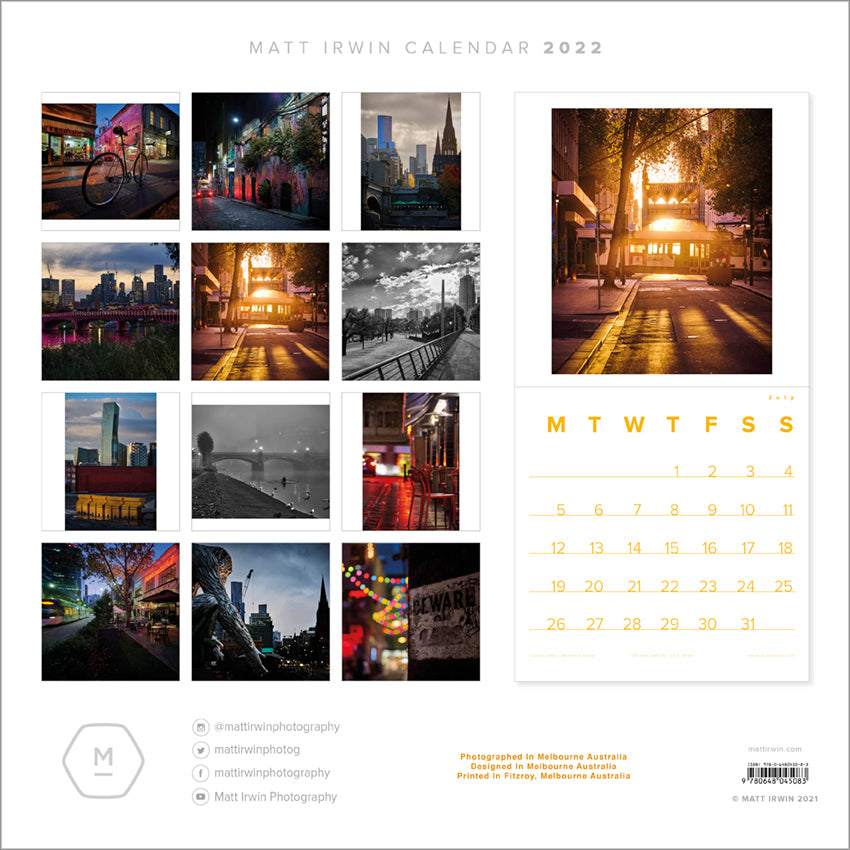 Matt Irwin Calendar 2022 Melbourne Photography Wall Calendar – matt irwin